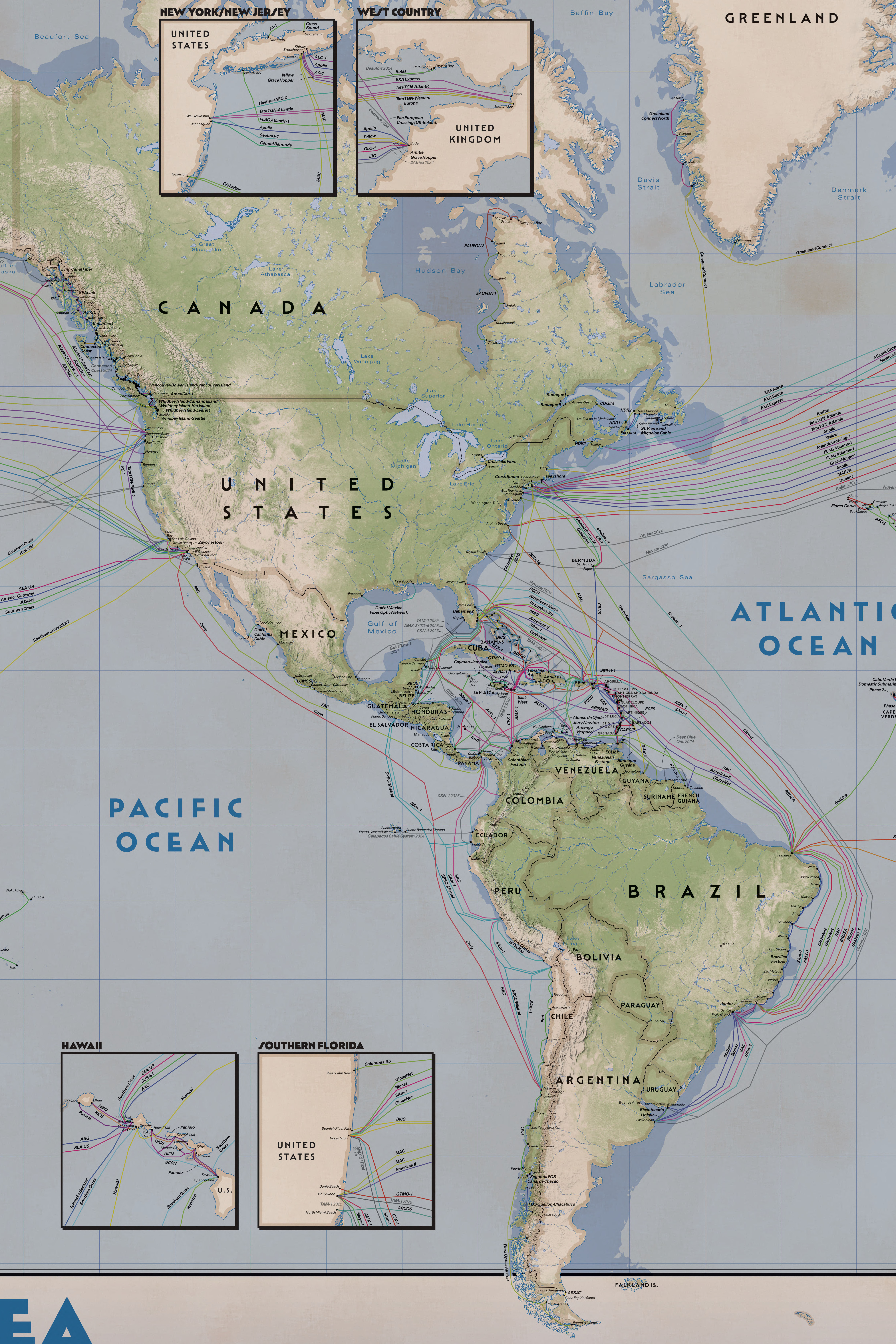 Submarine Cable Map 2024